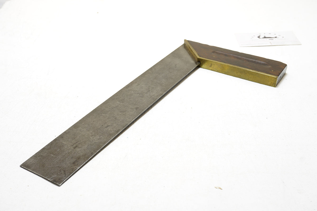 FINE EARLY STANLEY NO. 2 COMBINATION TRY & MITER SQUARE - 12" – Ted Dawson Antique Tools