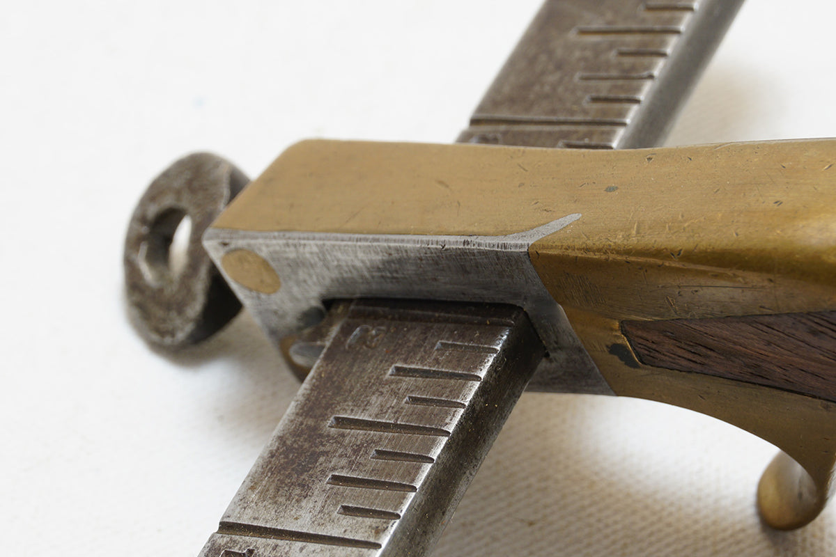 BEAUTY BRONZE AND ROSEWOOD C. S. OSBORNE PISTOL GRIP DRAW GAUGE – Ted Dawson Antique Tools