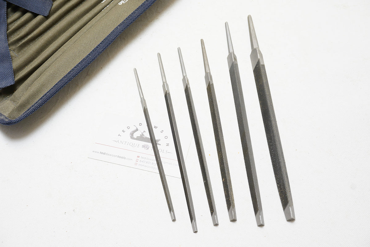 MINT SET OF 6 LEE VALLEY / BAHCO SAW SHARPENING FILES + ROLL – Ted ...