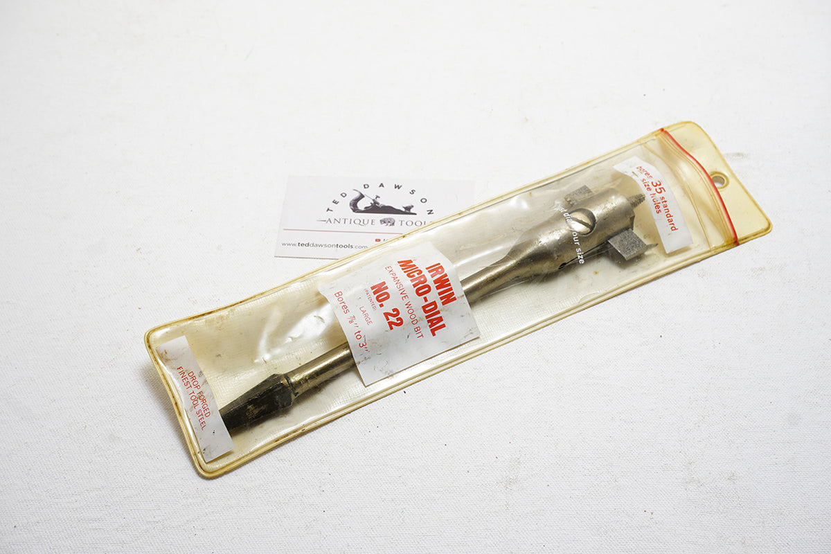 LIKE NEW IRWIN NO. 22 MICRO DIAL EXPANSIVE WOOD BIT - 7/8" ~ 3" – Ted ...