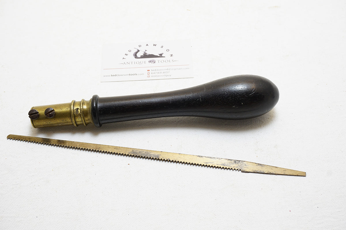 BEAUTIFUL EBONY PAD SAW – Ted Dawson Antique Tools