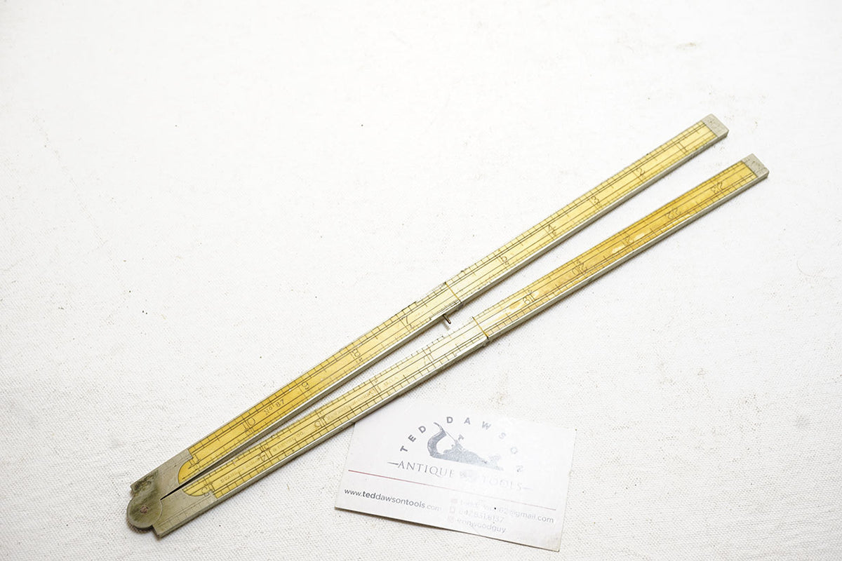 STANLEY NO. 87 IVORY & GERMAN SILVER FOLDING RULE - 2 FT 4 FOLD – Ted ...