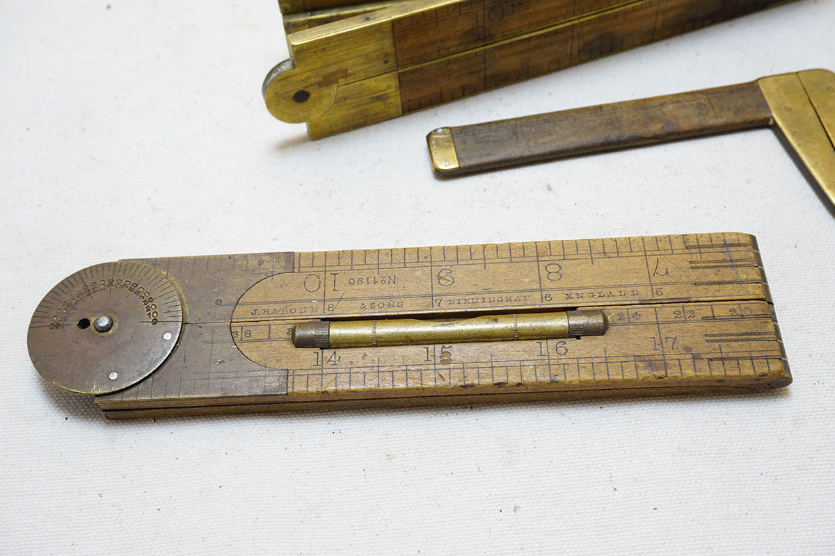 LOT OF 4 BOXWOOD & BRASS FOLD RULES - LUFKIN STANLEY RABONE – Ted ...