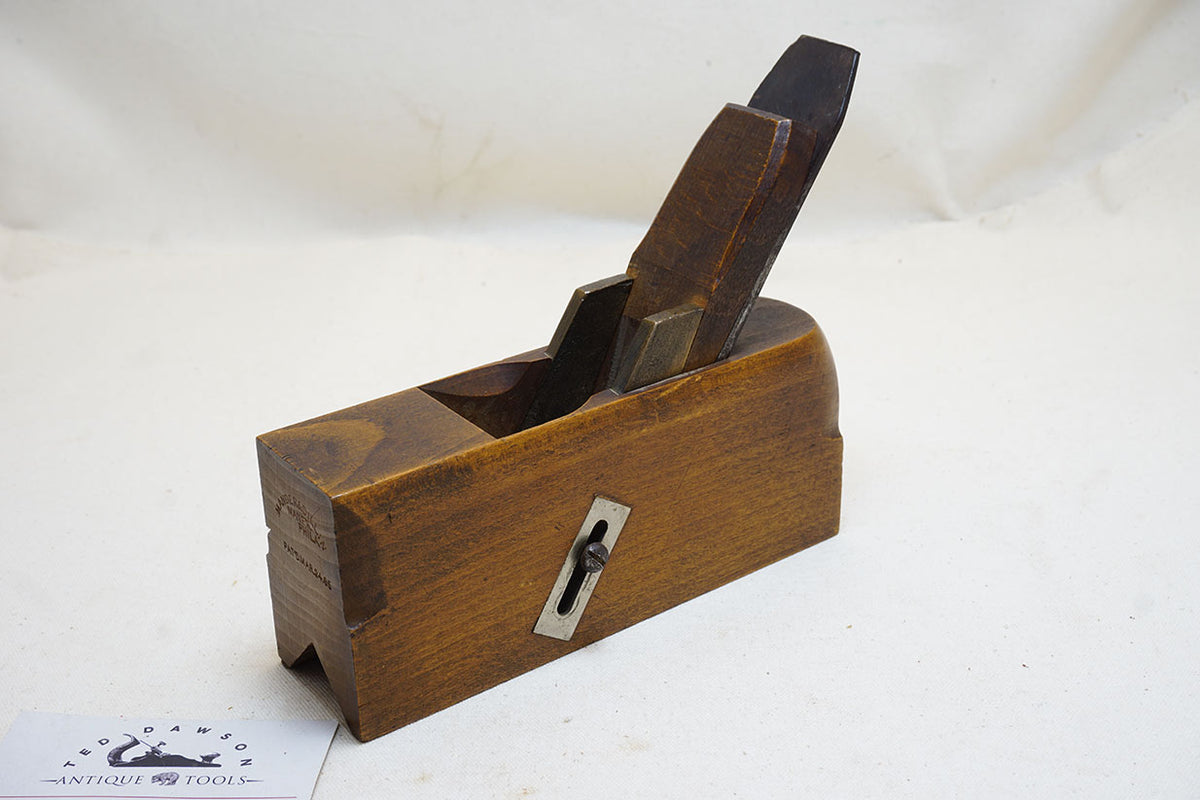DEAD MINT & RARE MANDER & DILLIN 1885 PATENT SLIDING CHAMFER PLANE ...