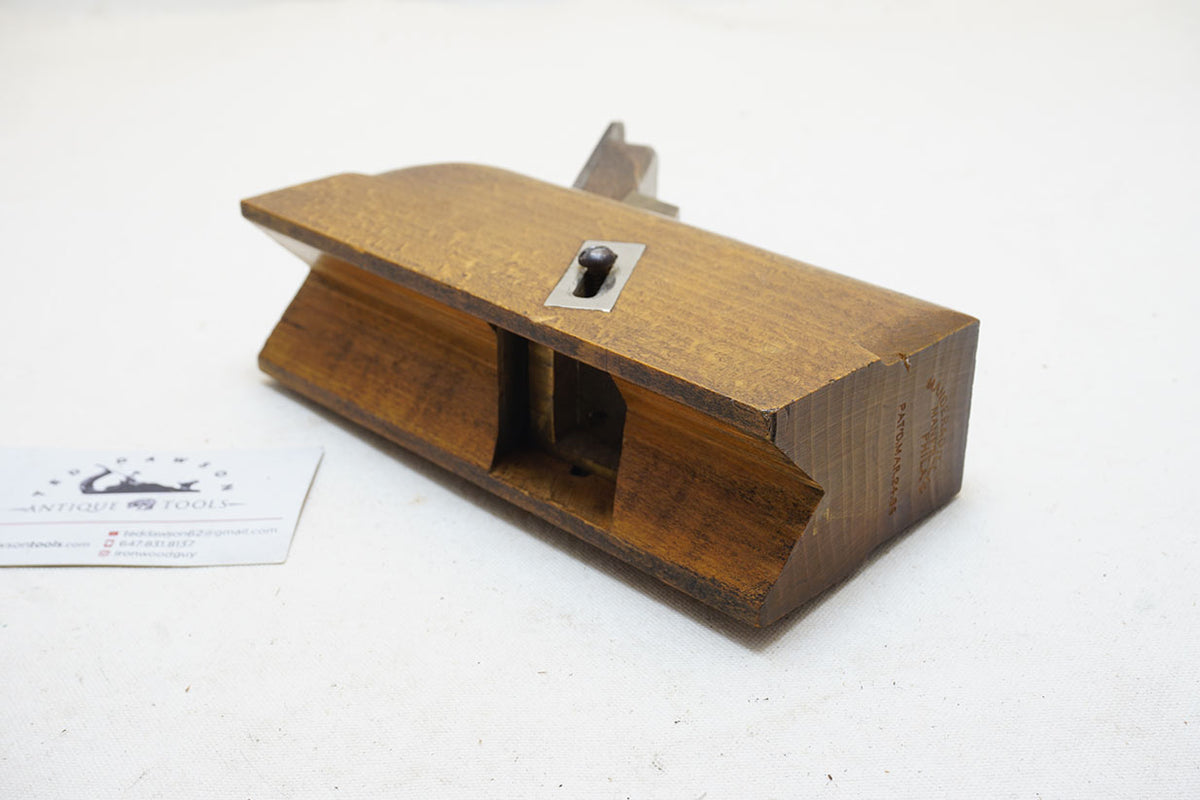 DEAD MINT & RARE MANDER & DILLIN 1885 PATENT SLIDING CHAMFER PLANE ...