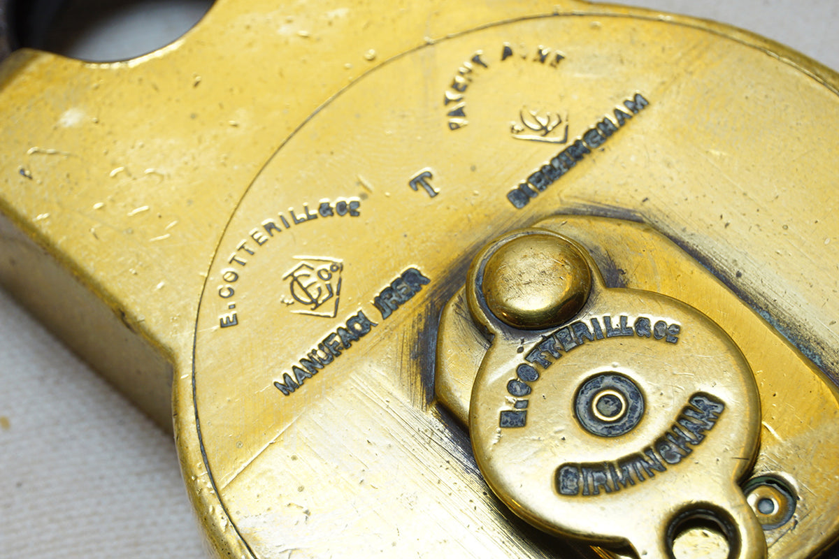 RARE & DESIRABLE HEAVY E. COTTERILL BRASS LOCK - 'PATENT ACME' - 'T ...