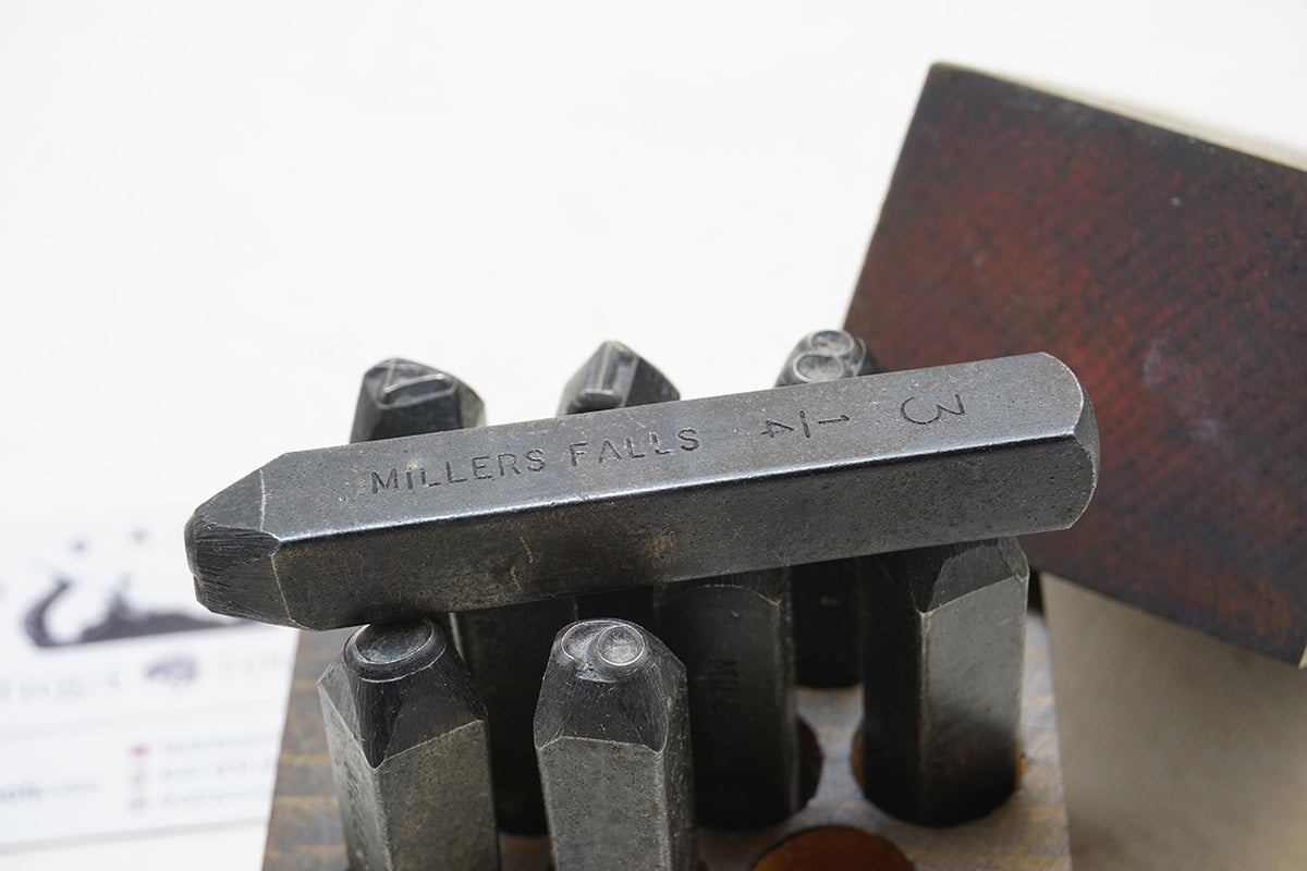 FINE COMPLETE MILLERS FALLS NUMBER PUNCH SET - 1/4" – Ted Dawson ...