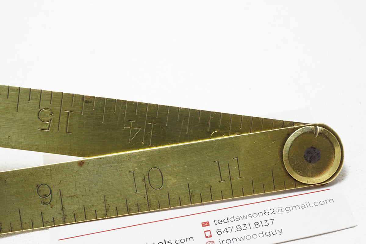 FINE PRESTON BRASS BLACKSMITH FOLDING RULE - 2FT 2 FOLD - 1915 – Ted ...