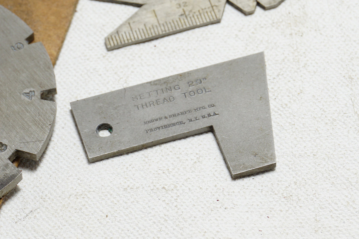 NOS BROWN & SHARPE 29° SCREW THREAD TOOL GAGE SET IN ORIGINAL SLEEVE ...