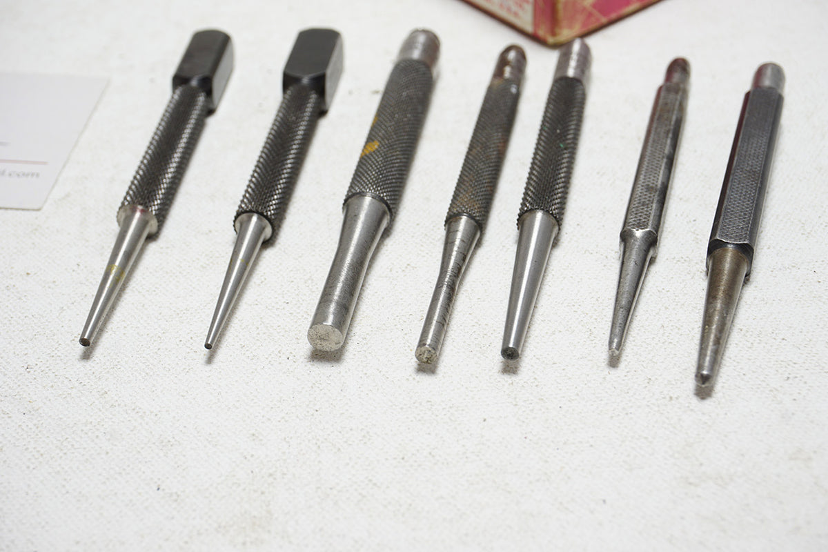 SET OF 7 STARRETT NAIL SETS - 1/32" ~ 1/8" – Ted Dawson Antique Tools