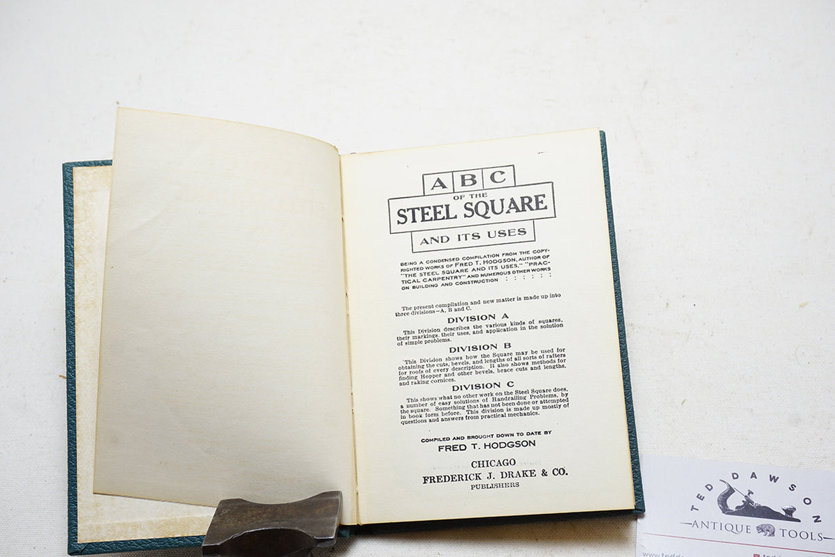 MINT EARLY EDITION 'ABC STEEL SQUARE AND ITS PRACTICAL USES' - FRED HO ...