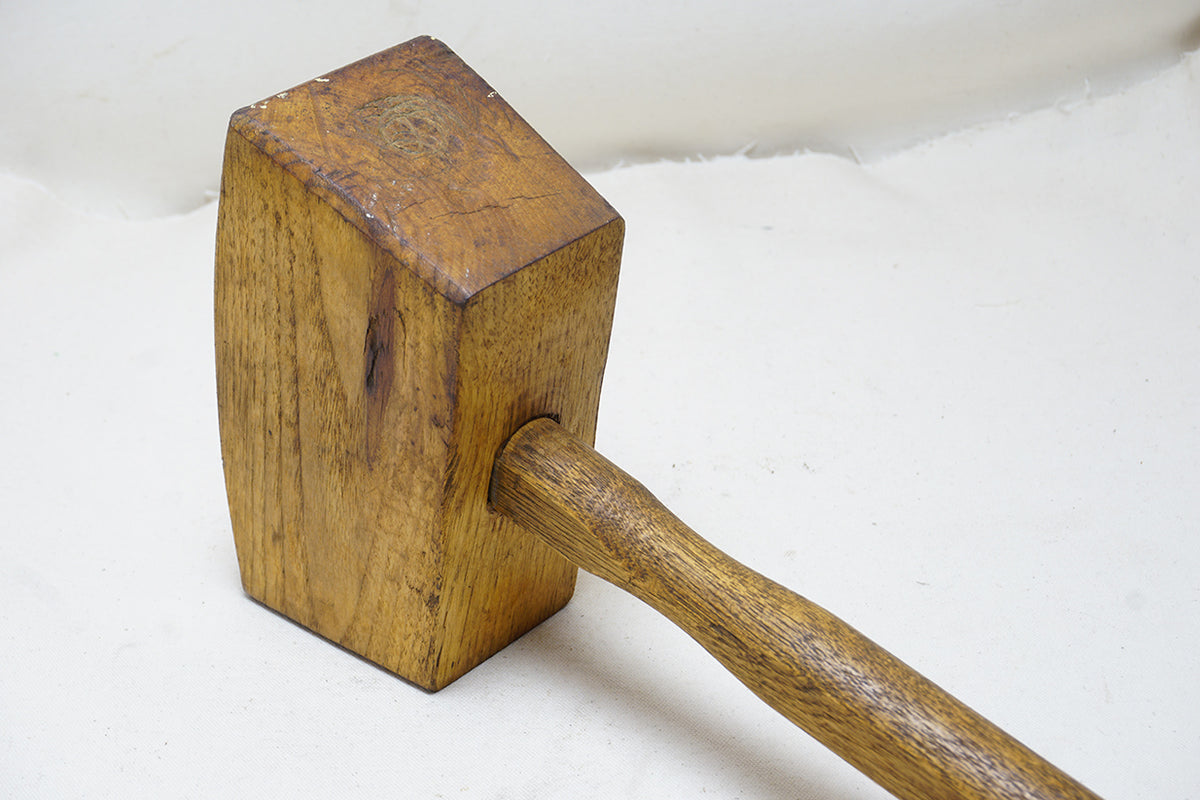 VINATGE TWO POUND CABINETMAKERS OAK MALLET – Ted Dawson Antique Tools