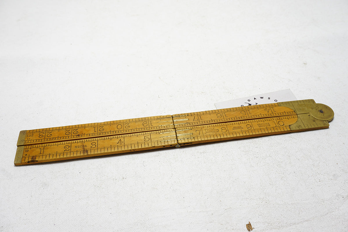 CLEAN WITCO NO. 204 BOXWOOD & BRASS FOLD RULE - ARCH JOINT – Ted Dawson ...