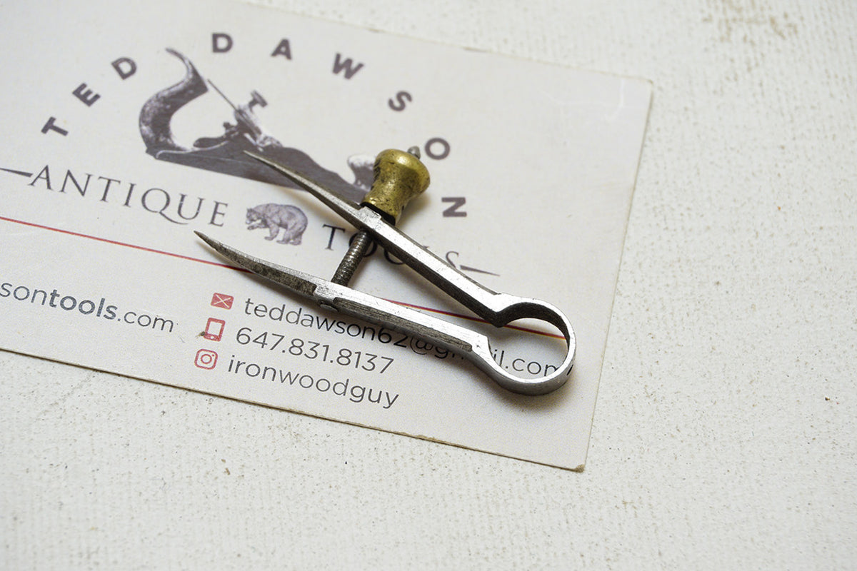 MINUSCULE 1 3/4" SPRING DIVIDERS WITH BRASS ADJUSTMENT KNOB – Ted ...