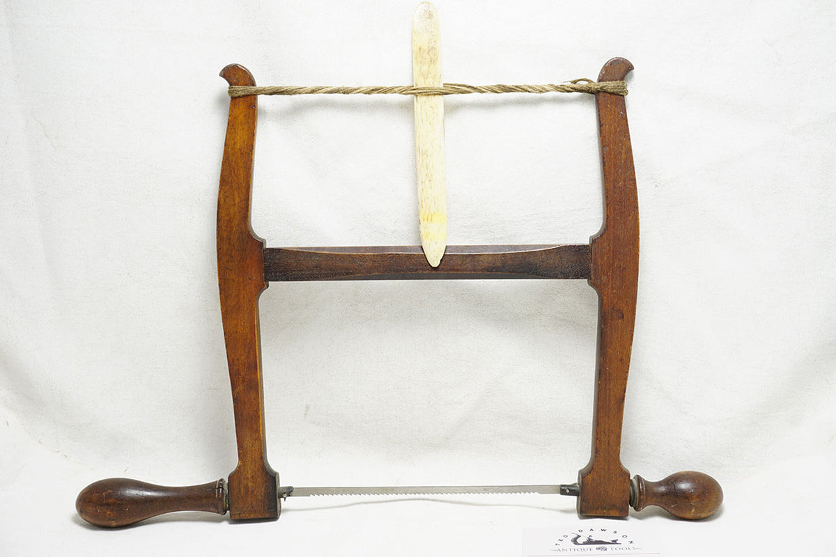 FABULOUS BOW SAW WITH WHALEBONE TOGGLE – Ted Dawson Antique Tools