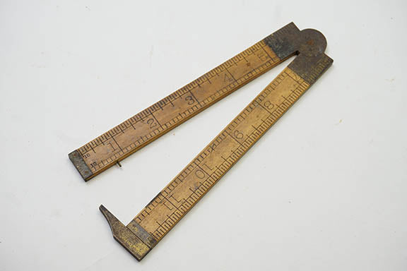 FINE LUFKIN NO. 372 BOXWOOD & BRASS CALIPER RULE - 1FT 2 FOLD – Ted ...