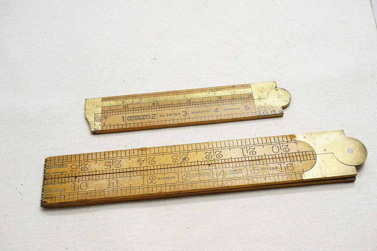 MINTY BOXWOOD RULE PAIR - STANLEY NO. 36 1/2R & RABONE NO. 1380 – Ted ...