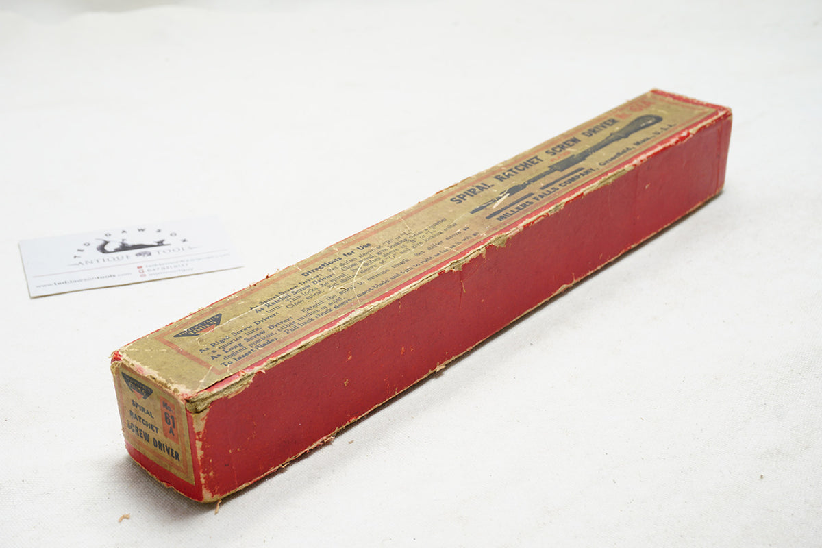 MINT IN BOX MILLERS FALLS 61A SPIRAL RATCHET SCREWDRIVER – Ted Dawson ...