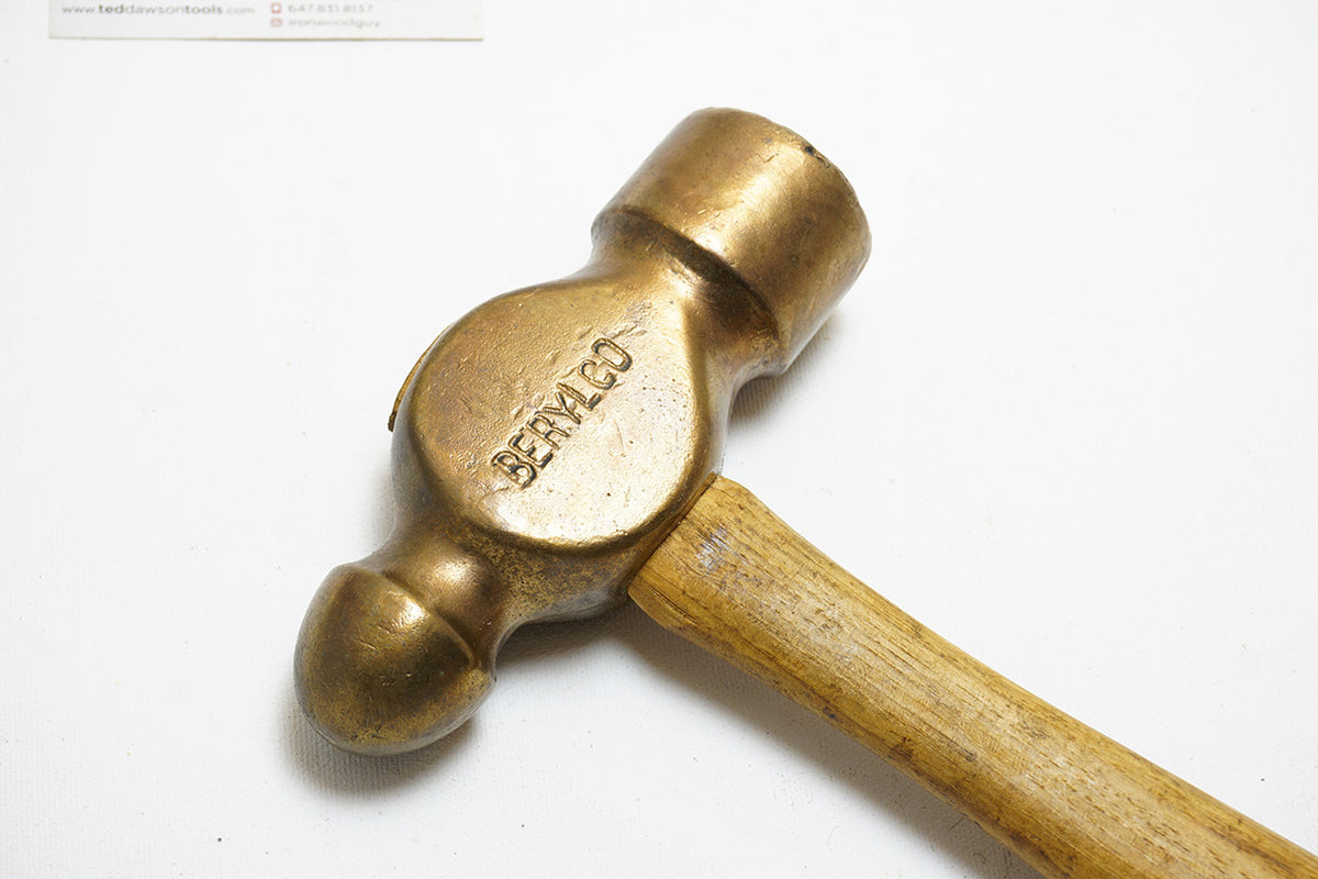 HUGE NON SPARKING BERYLCO NO. H59 BERYLLIUM BALL PEIN HAMMER - 54 OZ ...