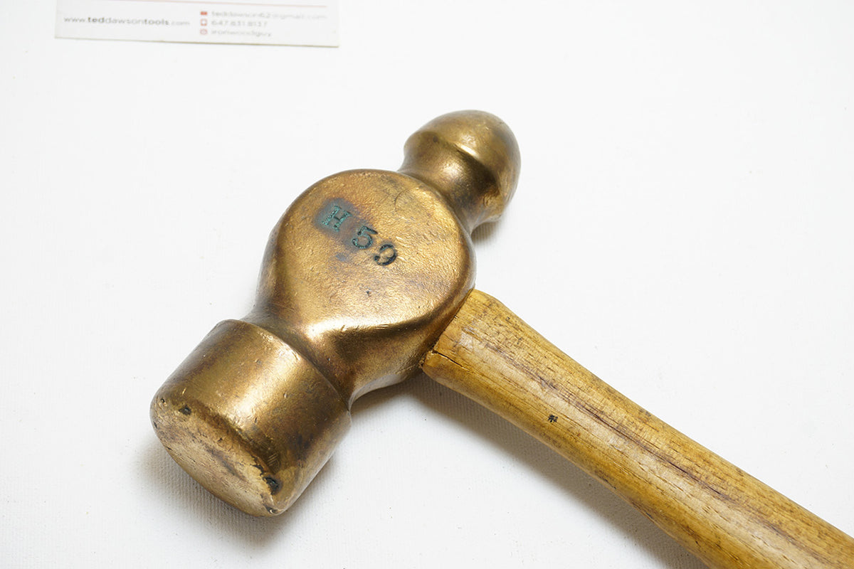 HUGE NON SPARKING BERYLCO NO. H59 BERYLLIUM BALL PEIN HAMMER - 54 OZ ...