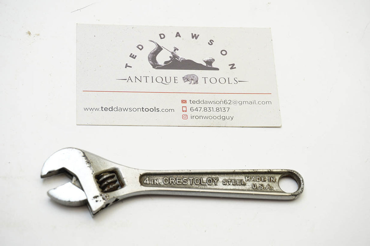 EARLY 4" CRESCENT TOOL CO. ADJUSTABLE WRENCH - CRESTOLOY – Ted Dawson ...