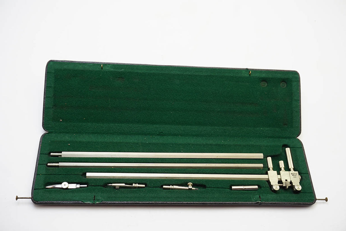 DEAD MINT SILVERED ALPHA GERMANY COMPASS / TRAMMEL DRAFTING SET – Ted ...