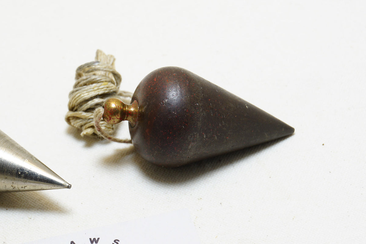 EXCELLENT LOT OF 5 INTERESTING PLUMB BOBS – Ted Dawson Antique Tools