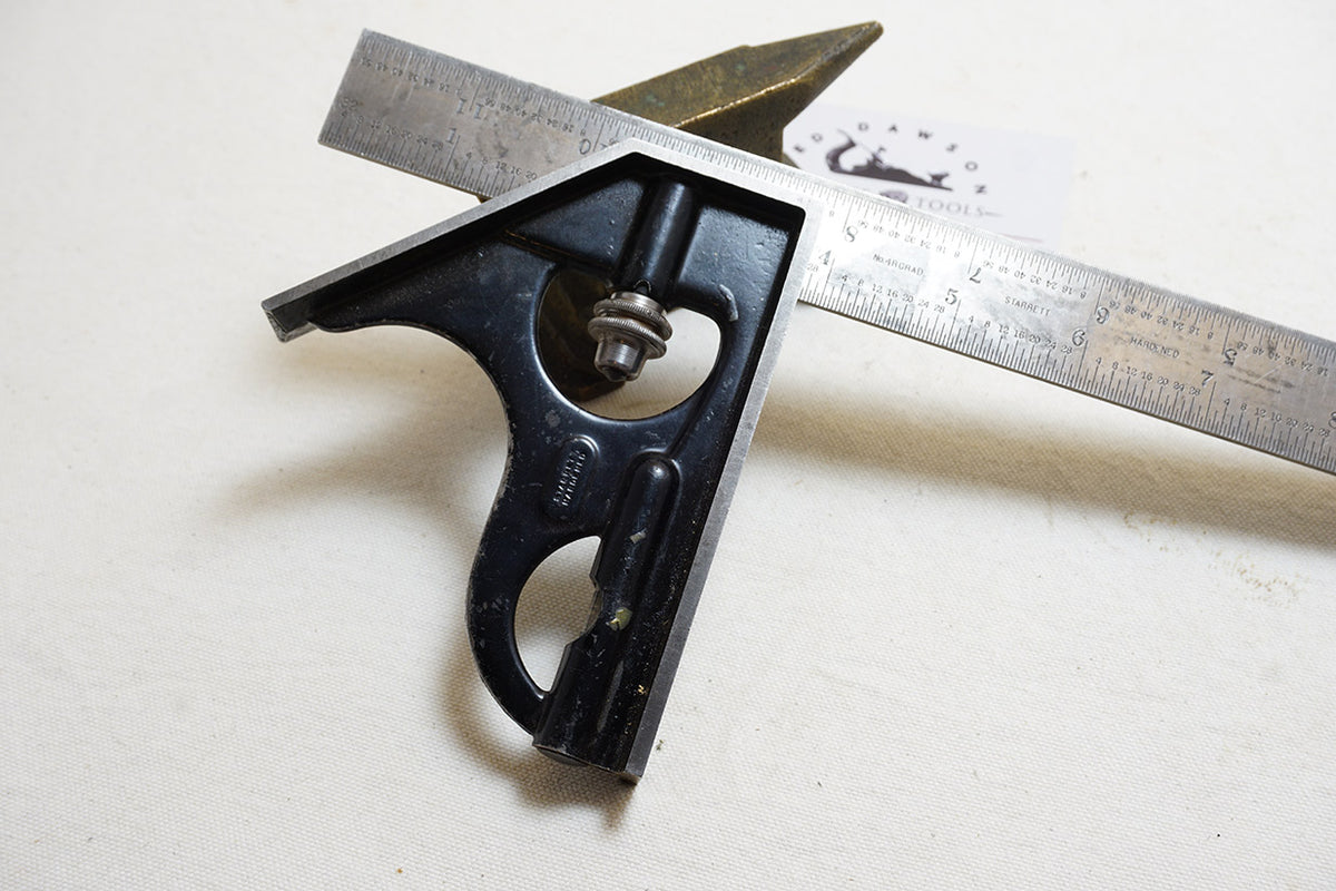 FINE STARRETT MACHINIST COMBINATION SQUARE - 12" – Ted Dawson Antique Tools