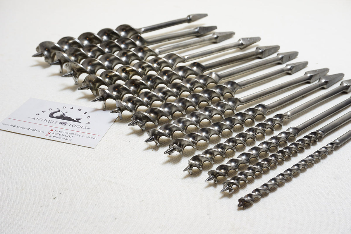 FINE COMPLETE SET OF JENNINGS PATTERN AUGER BITS - SIZE 4 ~ 16 – Ted ...