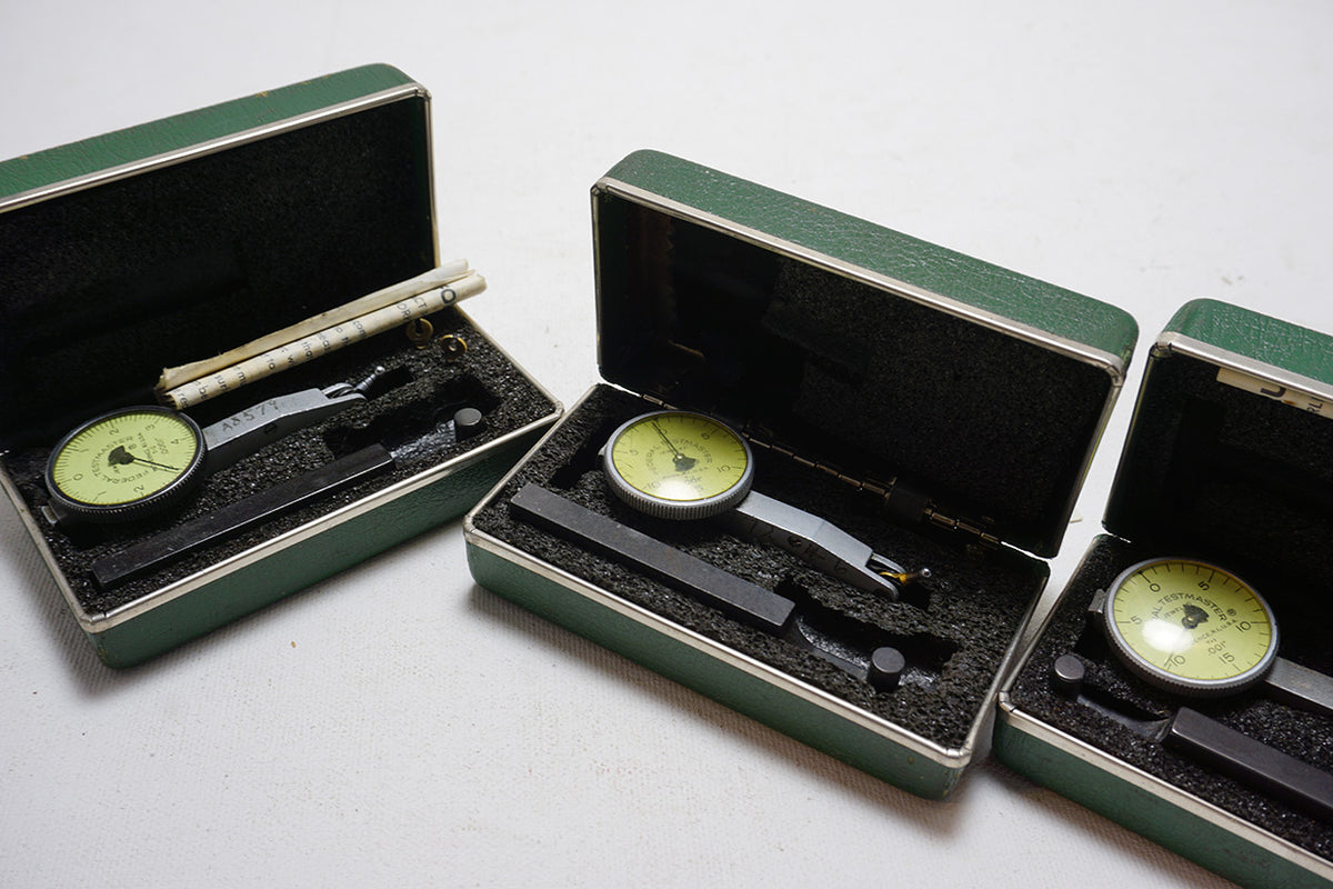 FEDERAL TESTMASTER DIAL INDICATOR GAUGES - SET OF 3 IN ORIGINAL BOXES ...
