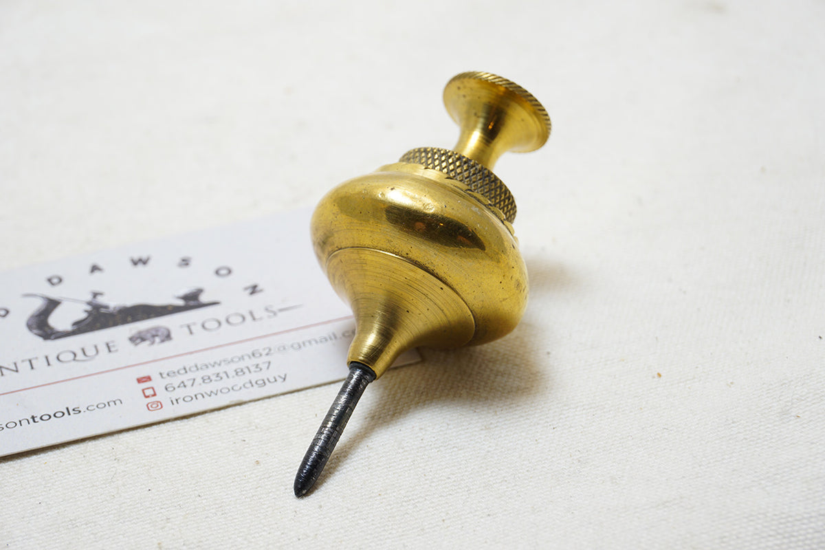 GORGEOUS LITTLE BRASS PLUMB BOB – Ted Dawson Antique Tools