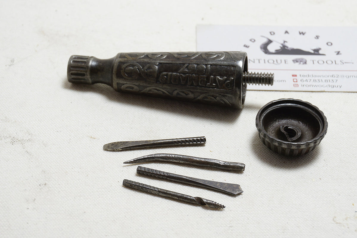 1867 PATENT STANLEY NO. 2 EXCELSIOR TOOL HANDLE – Ted Dawson Antique Tools