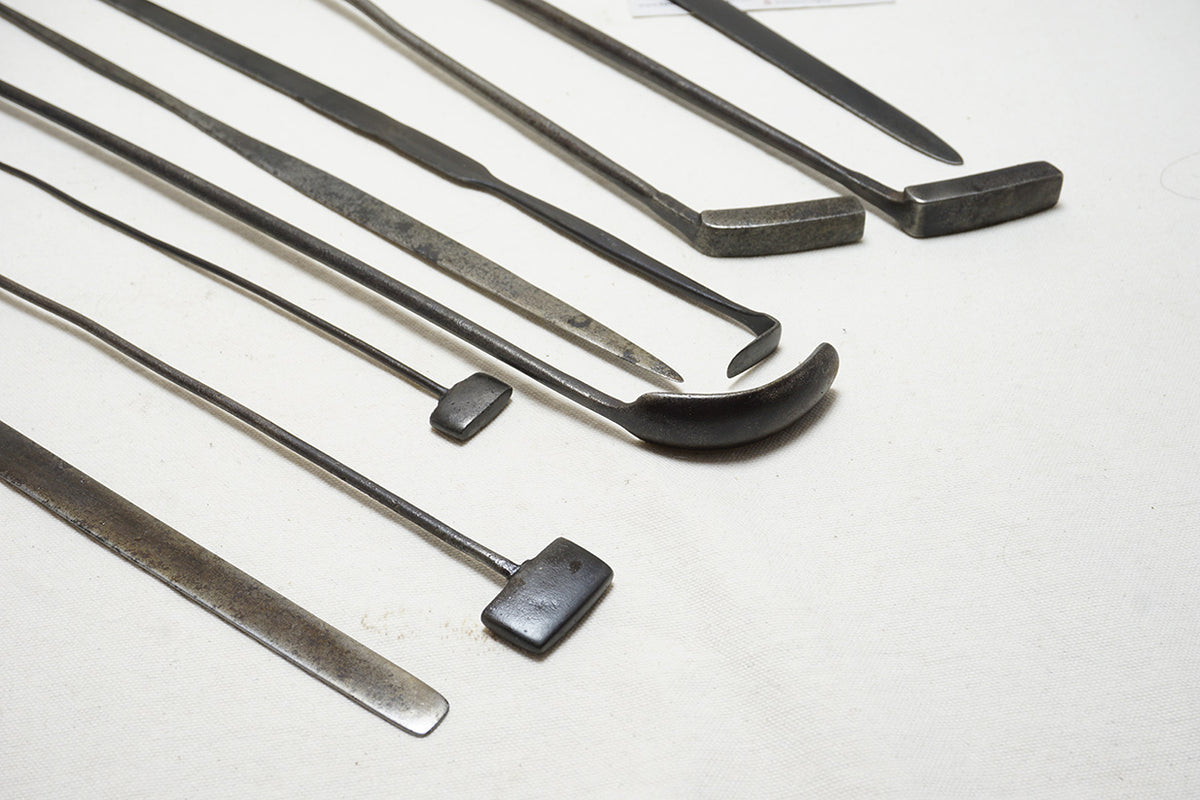 MAGNIFICENT SET OF 9 EARLY SAND CASTING TOOLS – Ted Dawson Antique Tools