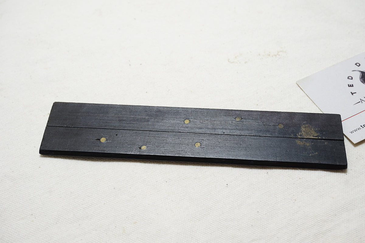 LOVELY SMALL EBONY & BRASS PARALLEL RULE WITH DECORATIVE HINGES – Ted ...