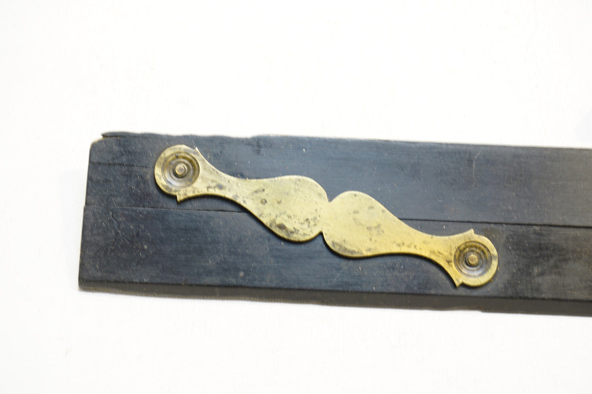 EBONY & BRASS PARALLEL RULE - 15" – Ted Dawson Antique Tools