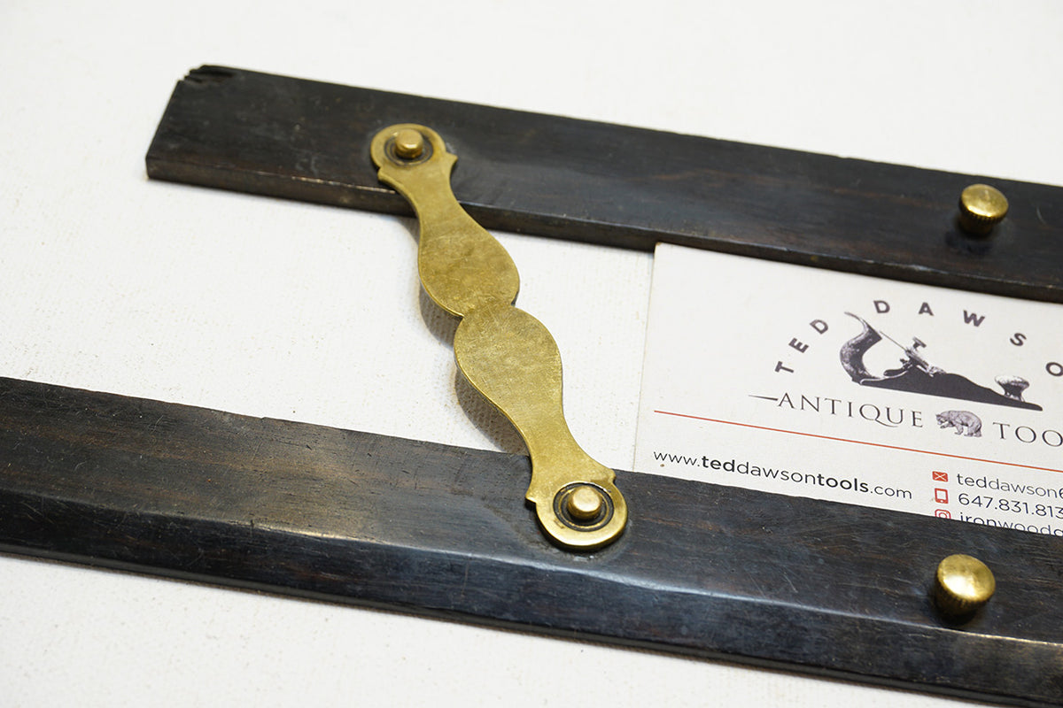 BEAUTIFUL EBONY & BRASS PARALLEL RULE - 12" – Ted Dawson Antique Tools
