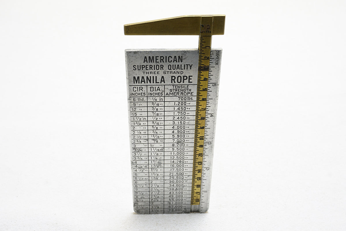 OUTSTANDING OVERSIZED "AMERICAN MANUFACTURING" ROPE MEASURE CALIPER RU ...