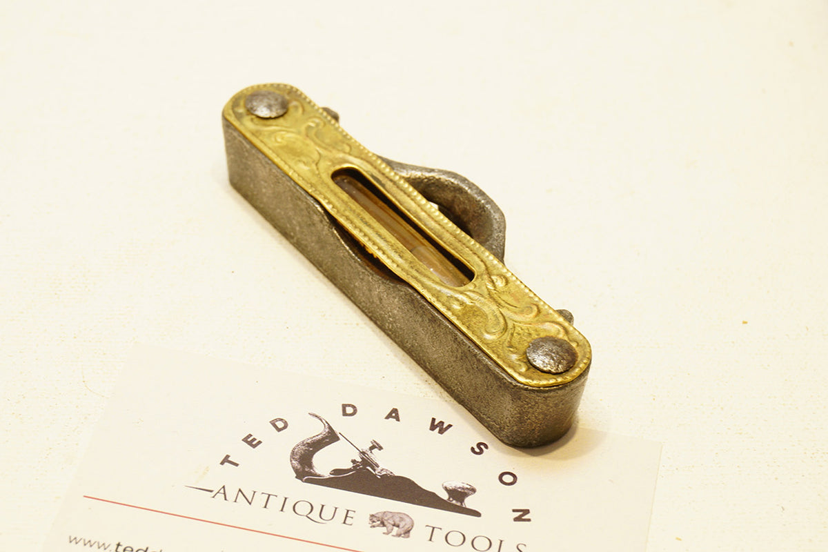DECORATIVE CAST IRON & BRASS POCKET LEVEL - 3 1/2" – Ted Dawson Antique ...