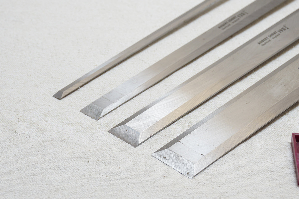 LIKE NEW SET OF ROBERT SORBY BOXWOOD HANDLED 15" LONG PARING CHISELS ...