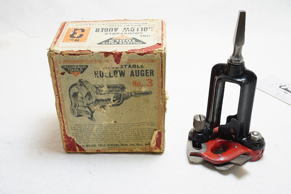 MIB MILLERS FALLS ADJUSTABLE HOLLOW AUGER NO 3 – Ted Dawson Antique Tools