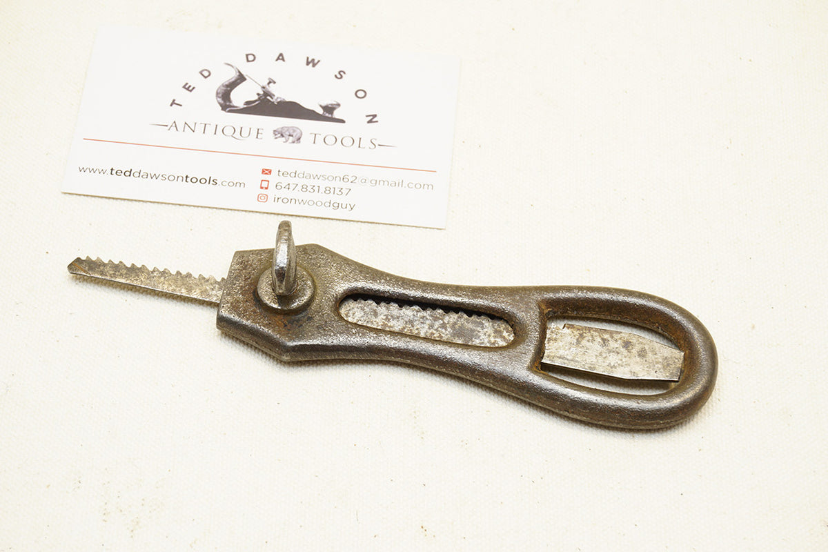 VERY EARLY PATENT DISSTON CAST IRON PAD SAW - 1887 – Ted Dawson Antique ...