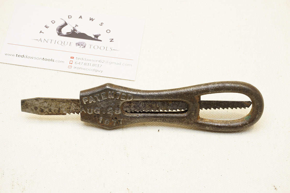 VERY EARLY PATENT DISSTON CAST IRON PAD SAW - 1887 – Ted Dawson Antique ...