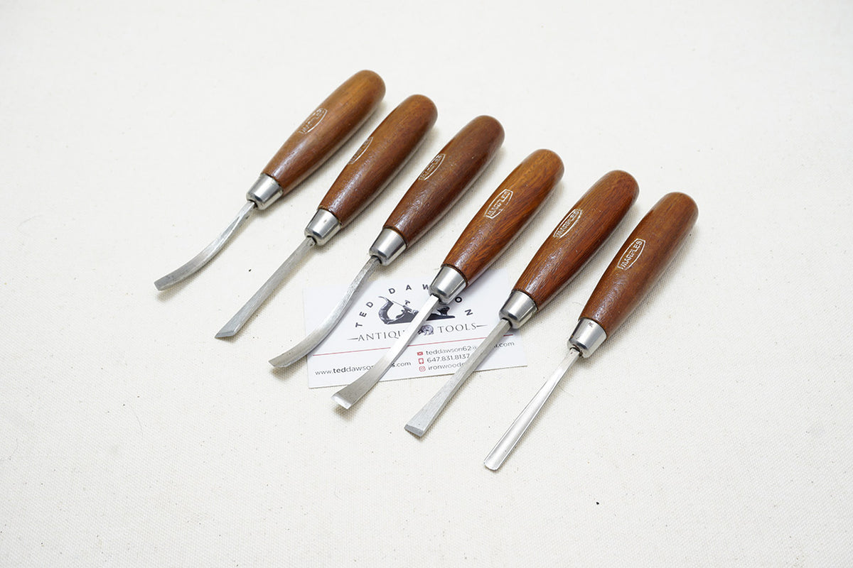 FINE MARPLES NO. 153 CARVING TOOL SET - 6 PIECE – Ted Dawson Antique Tools
