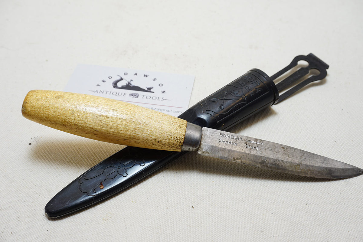 VINTAGE SANDVIK LAMINATED STEEL CARVING KNIFE - 3 7/8" – Ted Dawson ...