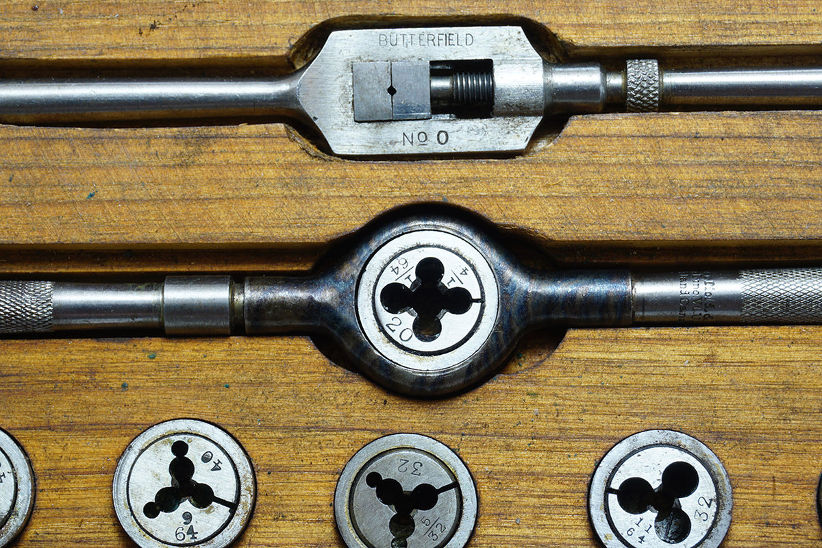 EXQUISITE EARLY BUTTERFIELD TINY NO. 70A 'IMPROVED SCREW PLATES' TAP ...