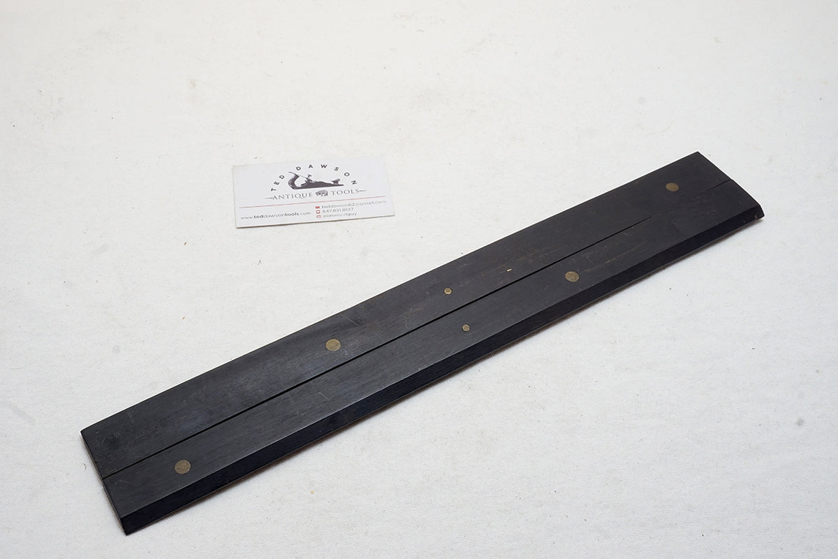 FINE EBONY & BRASS PARALLEL RULE - 15" – Ted Dawson Antique Tools