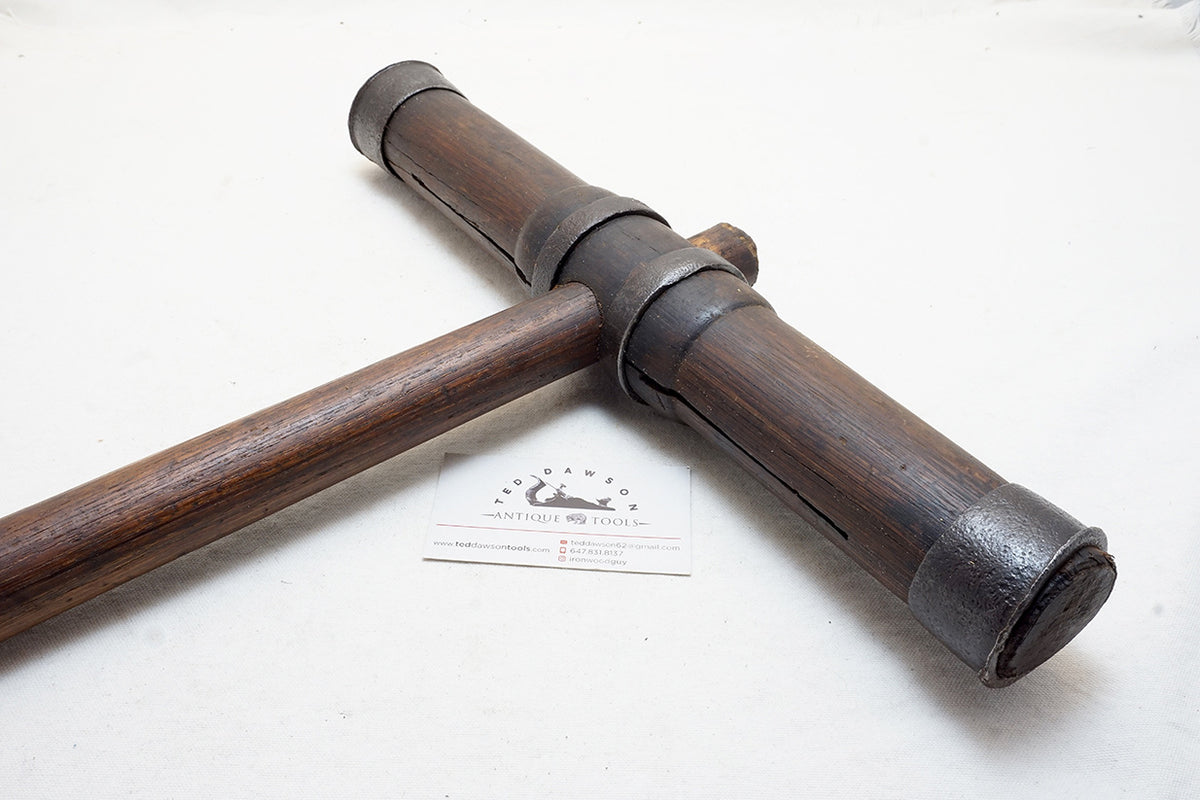 EARLY SHIPWRIGHT’S LIVE OAK CAULKING MALLET – Ted Dawson Antique Tools