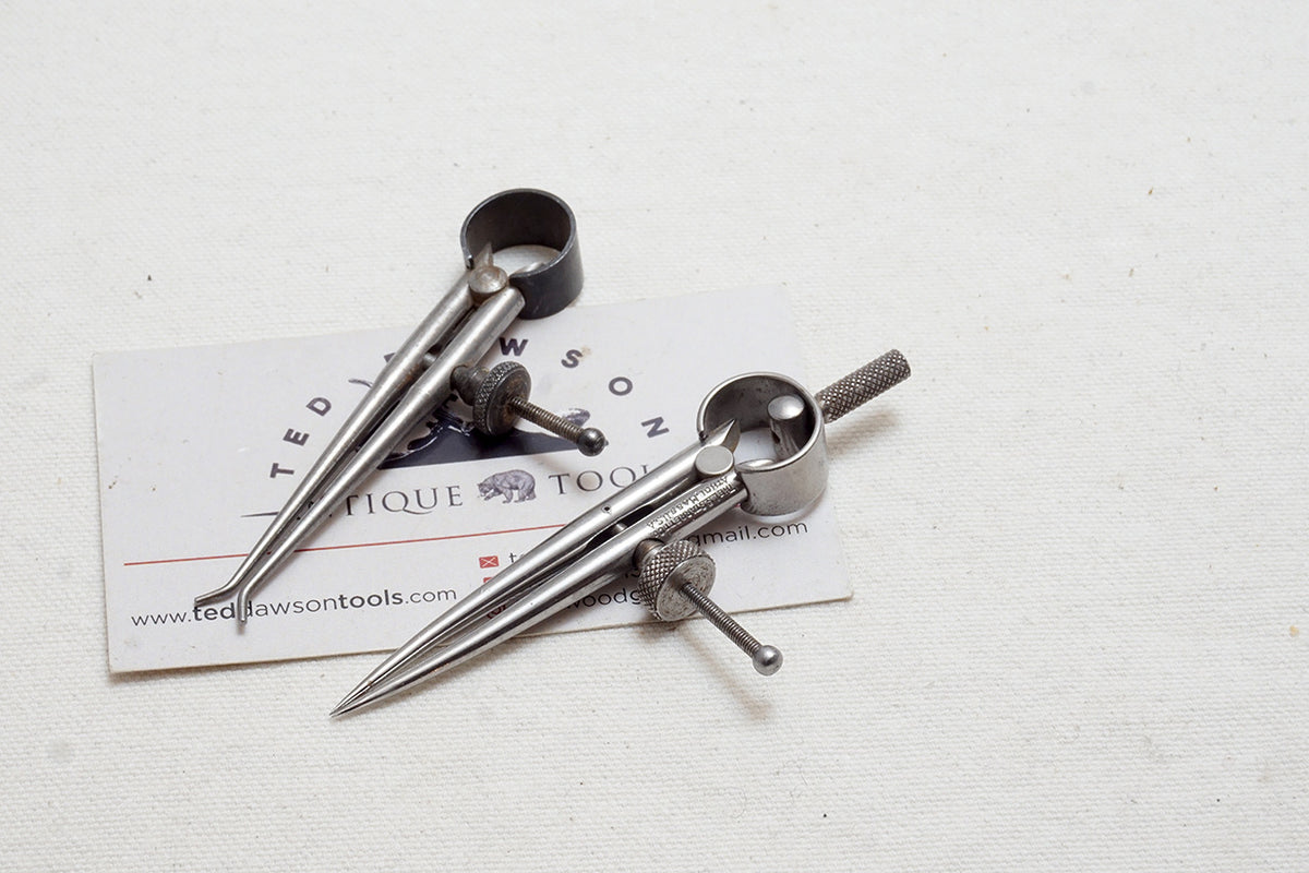 TINY PAIR OF DIVIDERS AND INSIDE CALIPER – Ted Dawson Antique Tools
