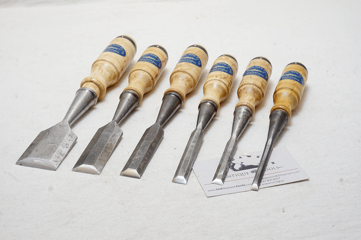 FINE SET OF 6 BERG ESKILSTUNA 1027 SOCKET BUTT CHISELS – Ted Dawson ...