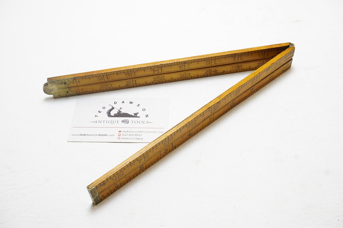 FINE LUFKIN NO. 3851 BOXWOOD & BRASS FOLD RULE - 3FT 4 FOLD – Ted ...